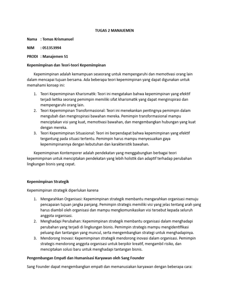 Tugas 2 Management | PDF