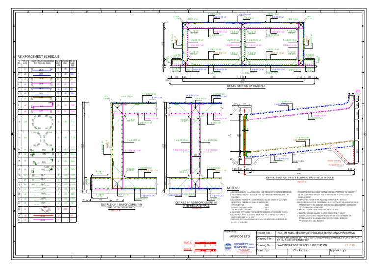 05- Reinforcement Details of D-s Sloping Barrels for Syphon | PDF