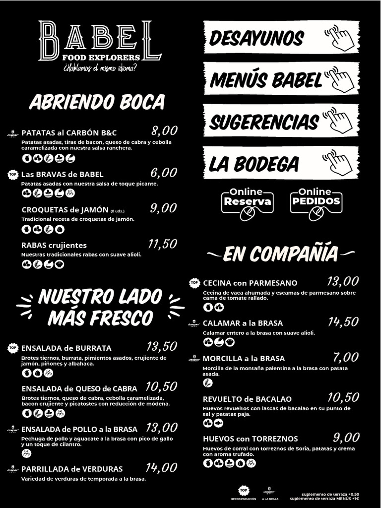 Carta Babel | PDF | Parilla | ensalada