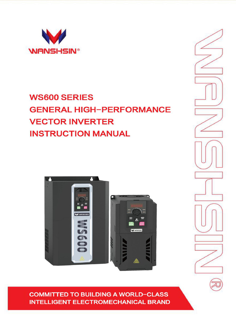 WANSHSIN WS600 Series Inverter Instruction Manual Updated 2024 | Download Free PDF | Power ...