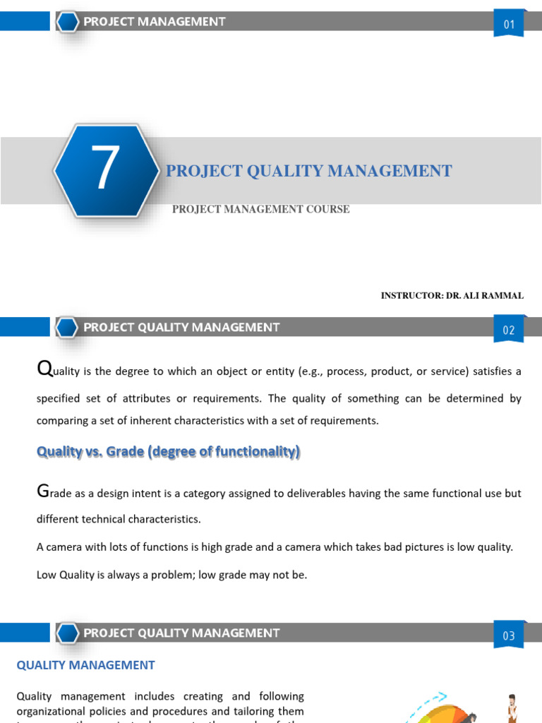 12-Chapter 7 - Quality Management | Download Free PDF | Project Management | Quality Management