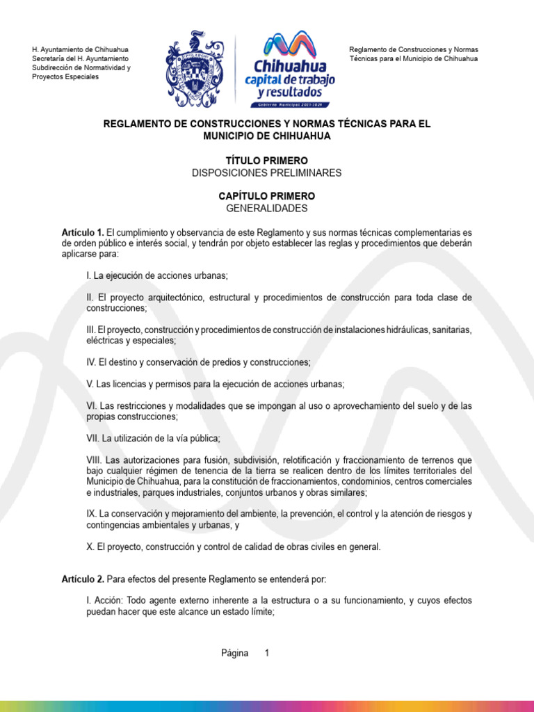 PAGINA OFICIAL - Reglamento de Construcciones y Normas Tecnicas | PDF ...