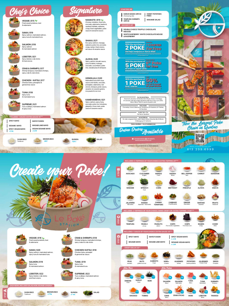 Le Poke Station en | PDF | Sushi | Cooking