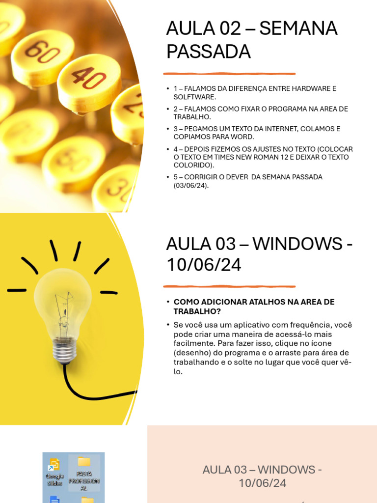 Aula 03 InformÁtica Windows Download Grátis Pdf Microsoft Windows Janela Informática 