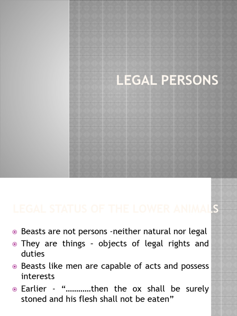 4 Legal Persons | Download Free PDF | Corporations | Common Law