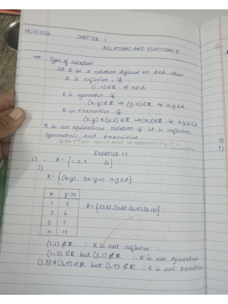 Maths Relations and Functions | PDF