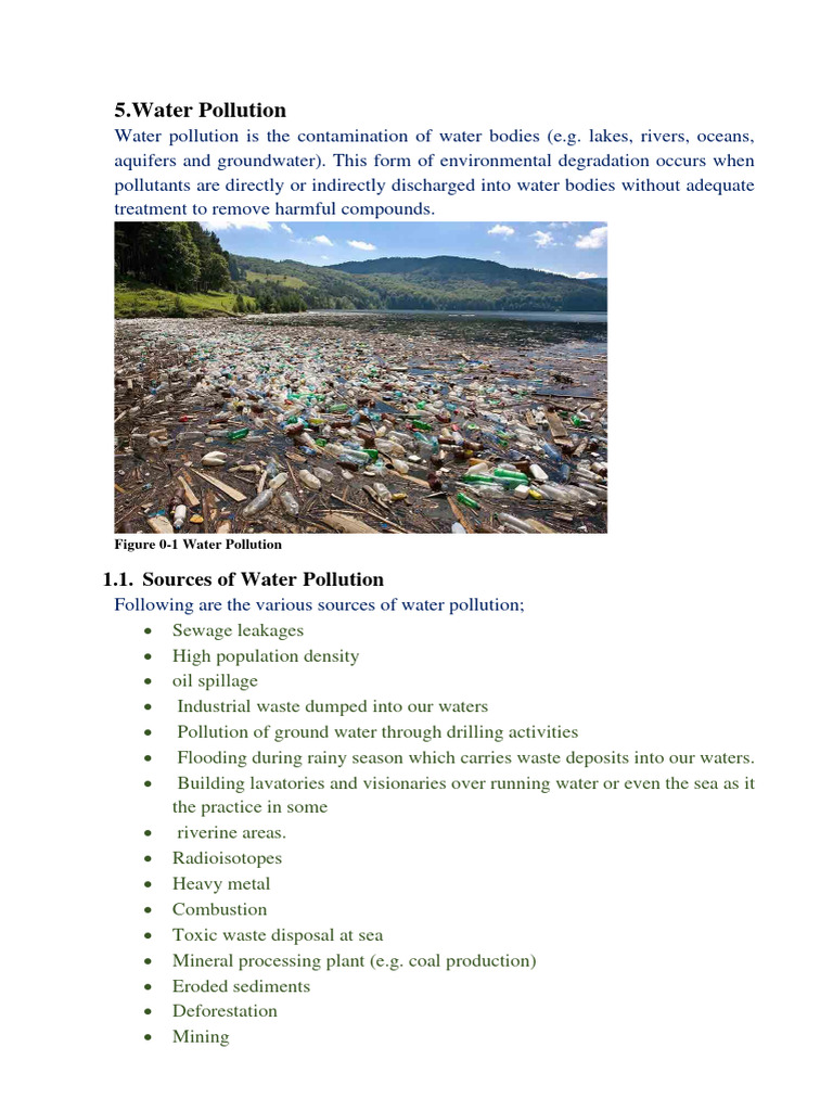 5 Water Pollution Notes Pdf Water Pollution Eutrophication