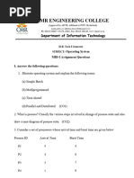 BCS303 Questions Bank | PDF | Scheduling (Computing) | Operating System Technology