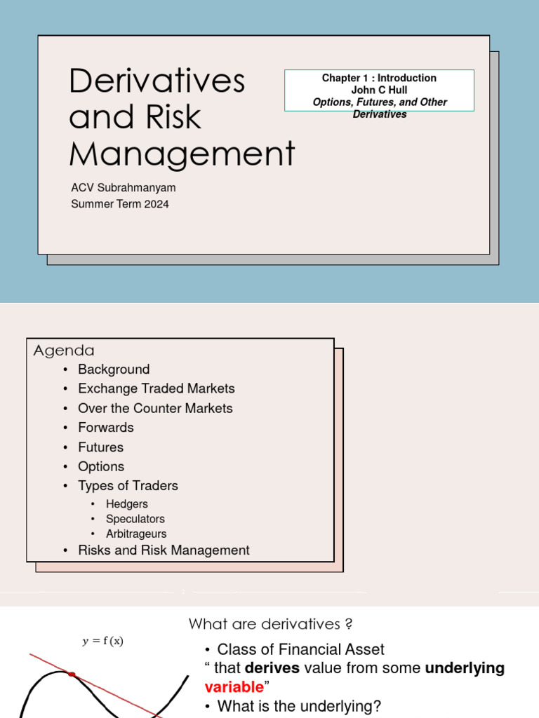 DRM Chapter 1 - Introduction | PDF | Derivative (Finance) | Futures ...