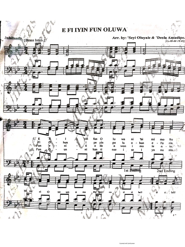E Fi Iyin Fun Oluwa | PDF