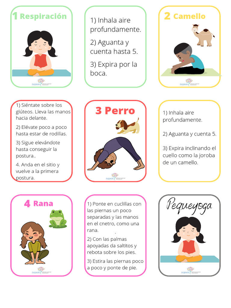 Tarjetas De Posturas De Yoga Para Imprimir
