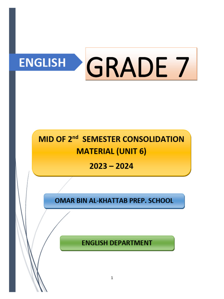 Grade 7 Revision Unit 6 | PDF | Robot | Robotics