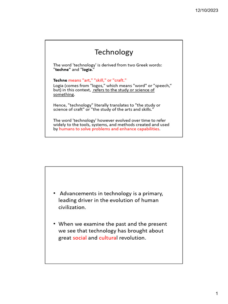 Lecture 2 - Technological Revolutions and Their Impact | PDF | Cost Of ...