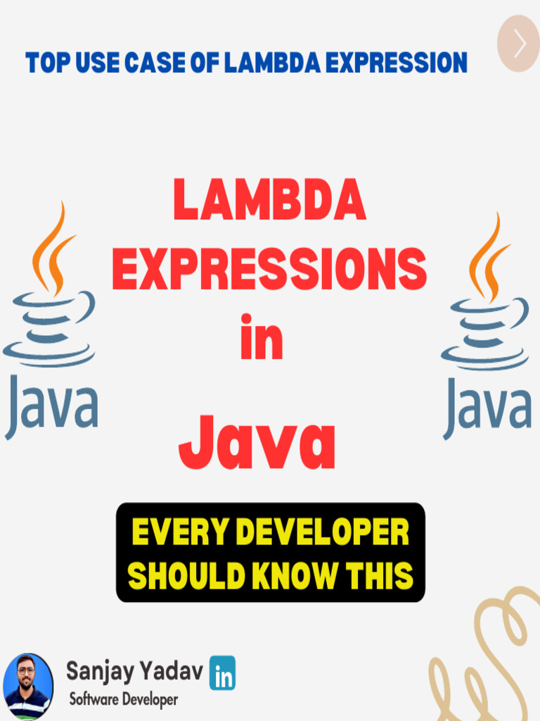 Top 5 Use Case of Lambda Expressions | PDF | Anonymous Function ...