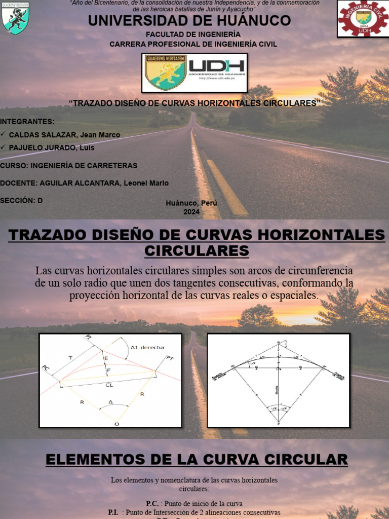 Diseño de Curvas Horizontales Circulares | PDF | Curva | Geometría ...