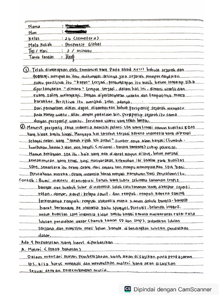 TTM 3 Perspektif Global | PDF