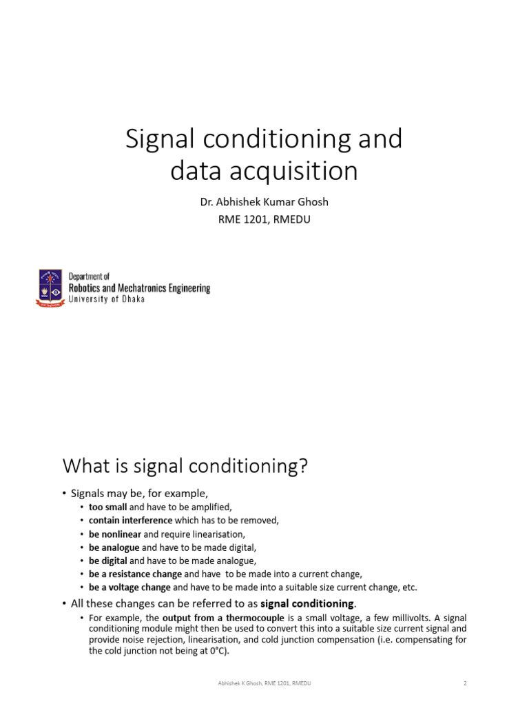 Signal Conditioning and Data Acquisition-2 | PDF | Operational ...