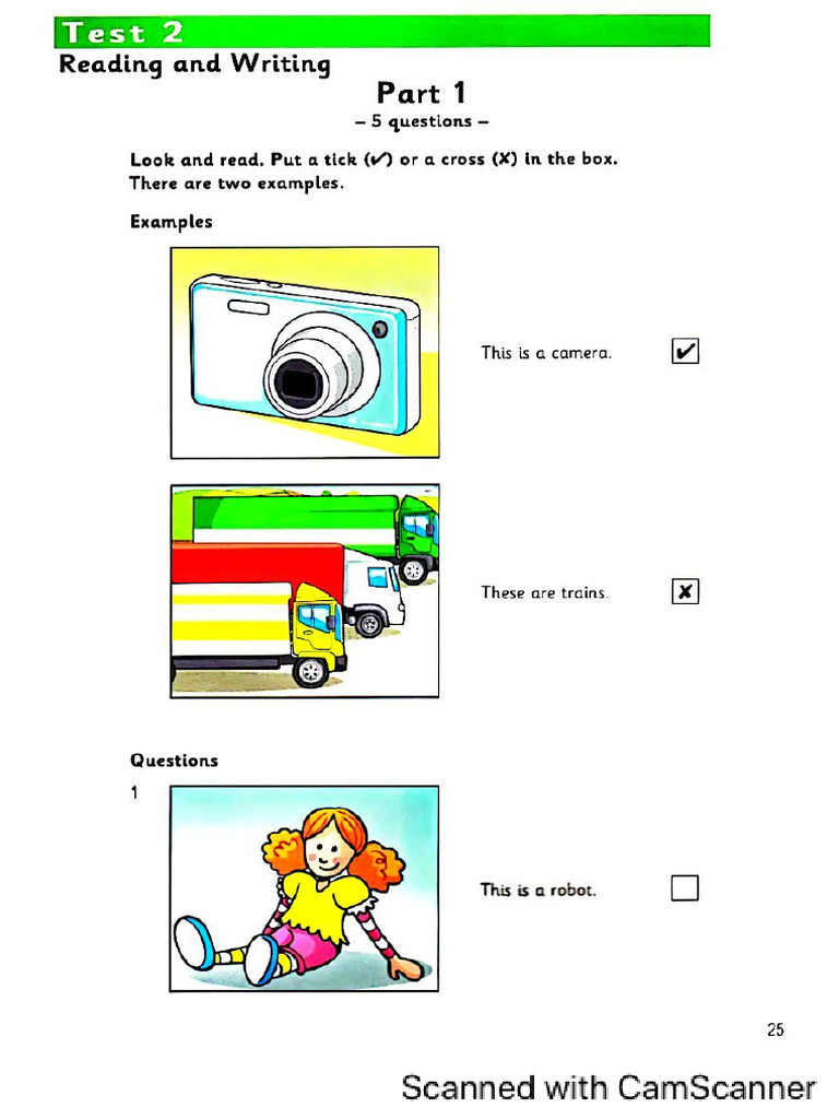 Starters Test 2 | PDF