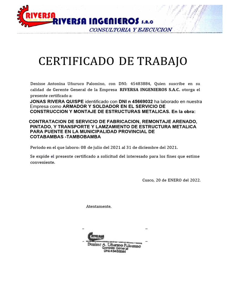 certificadpo denis | PDF