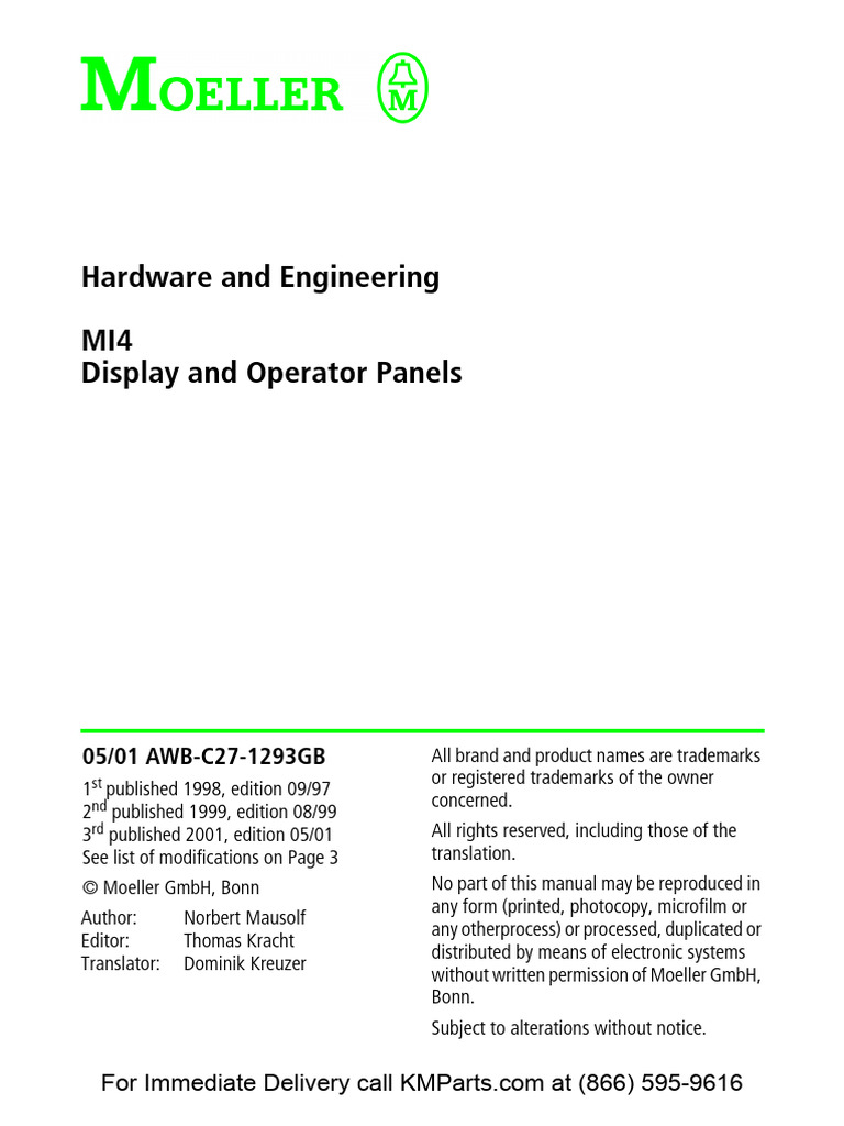 MI4 Display Units and Operator Panels | PDF | Electrical Connector | Ac ...