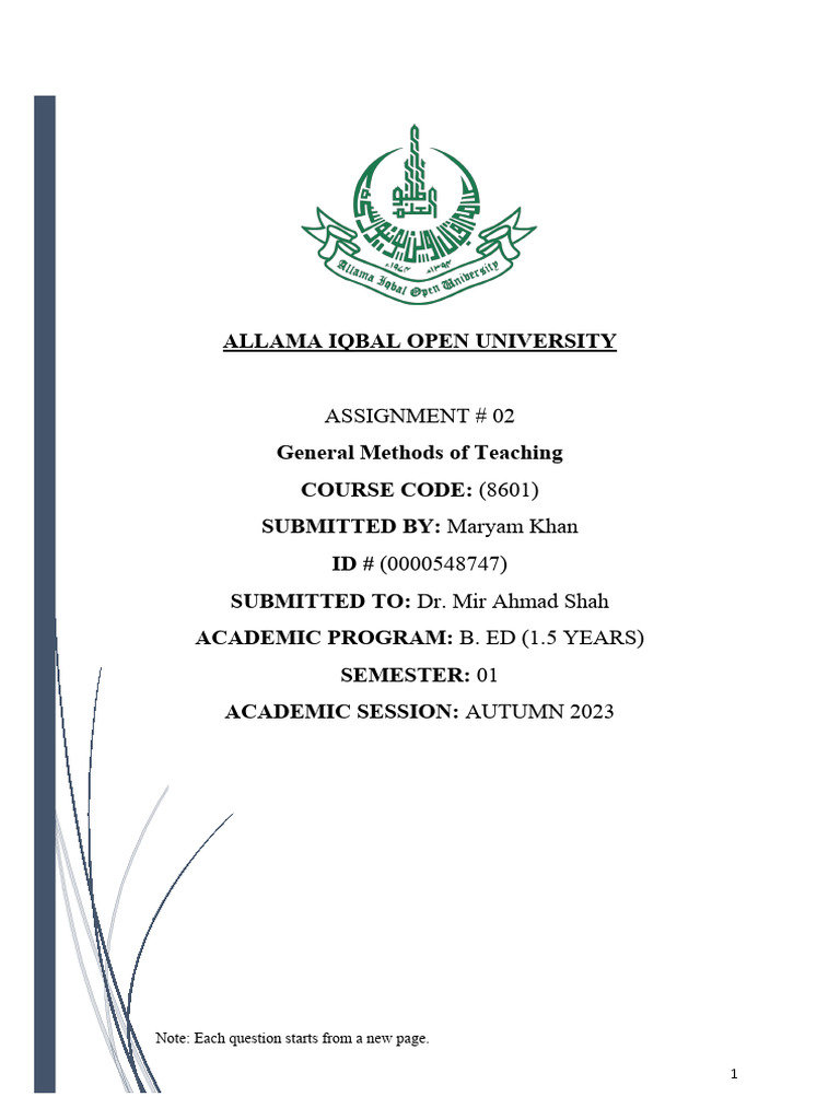 8601 Assignment 2 | PDF | Learning | Multimedia