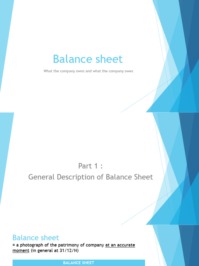 2- Balance sheet -with correction of exercises | PDF | Balance Sheet ...