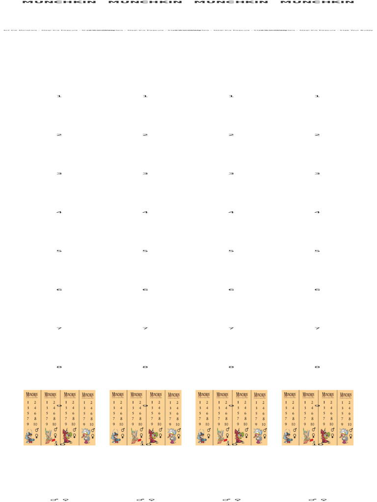 munchkin_table_final | PDF | Card Games | Playing Cards