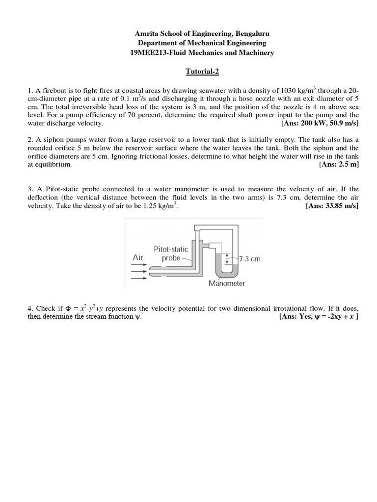 Tutorials-2 With Solutions | PDF