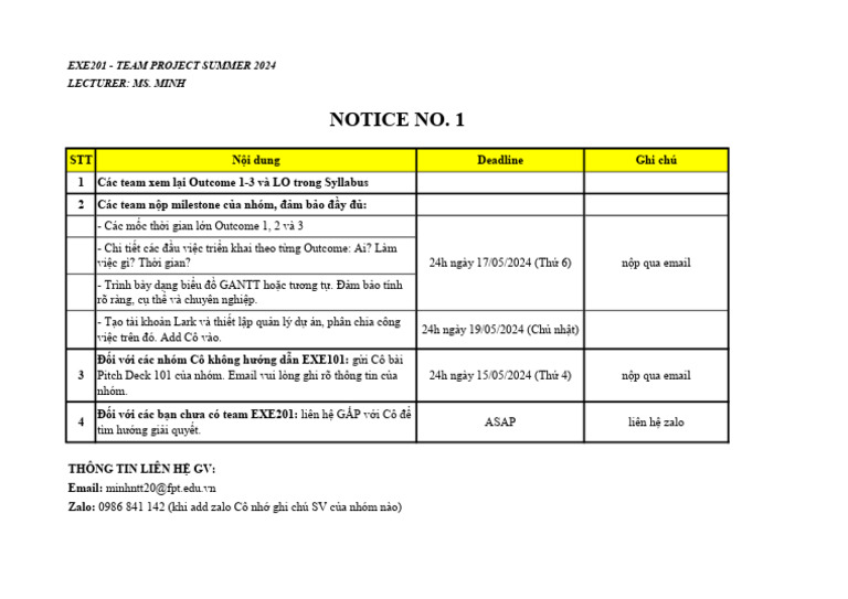 NOTICE-NO.1 (Exe2) | PDF