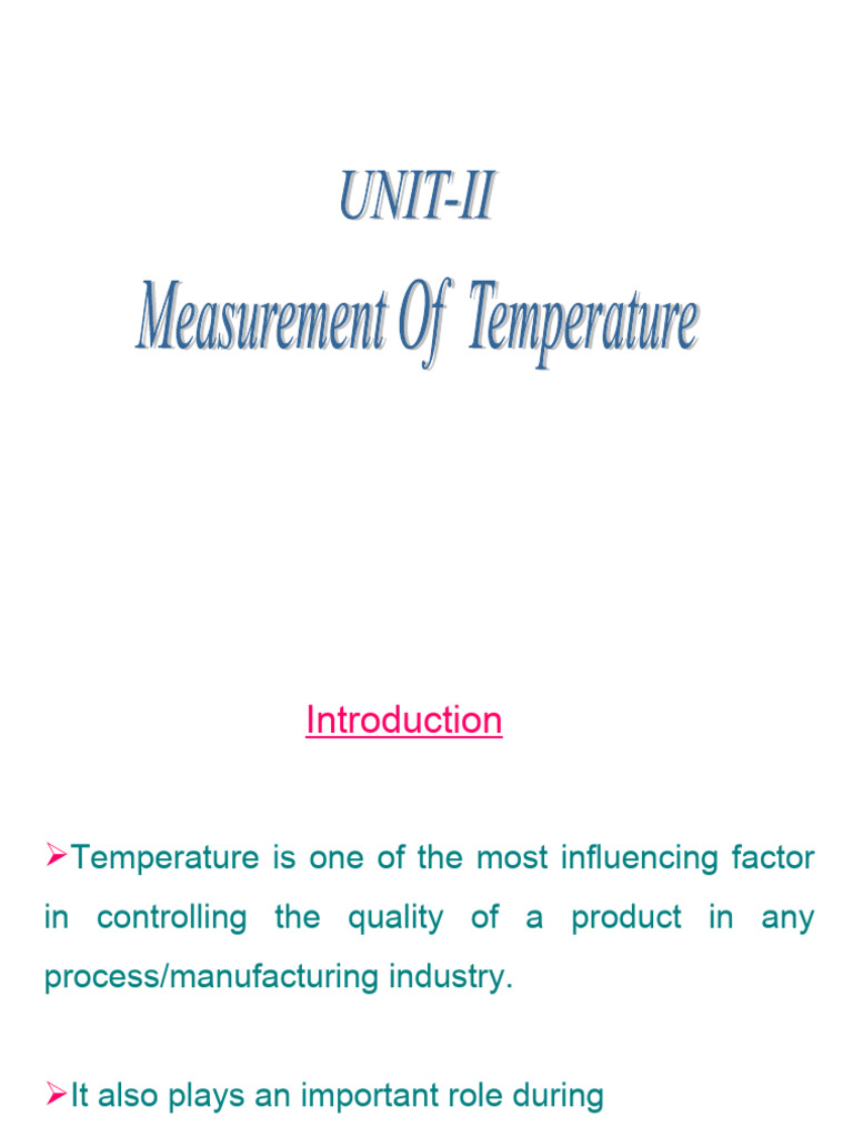 Temperature Measurement | PDF | Electrical Resistance And Conductance | Thermocouple