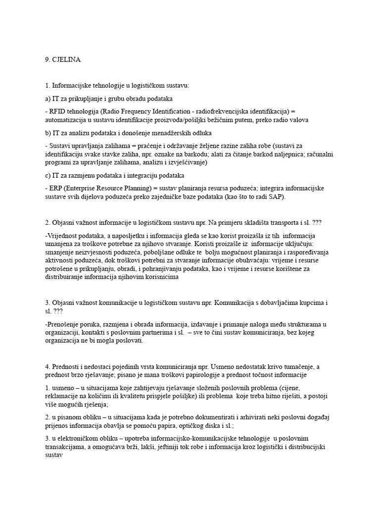 Poslovna Logistika III | PDF