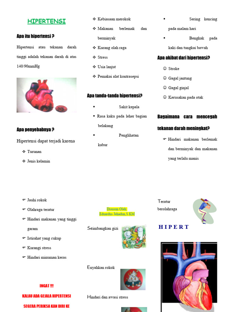 Leaflet Hipertensi | PDF