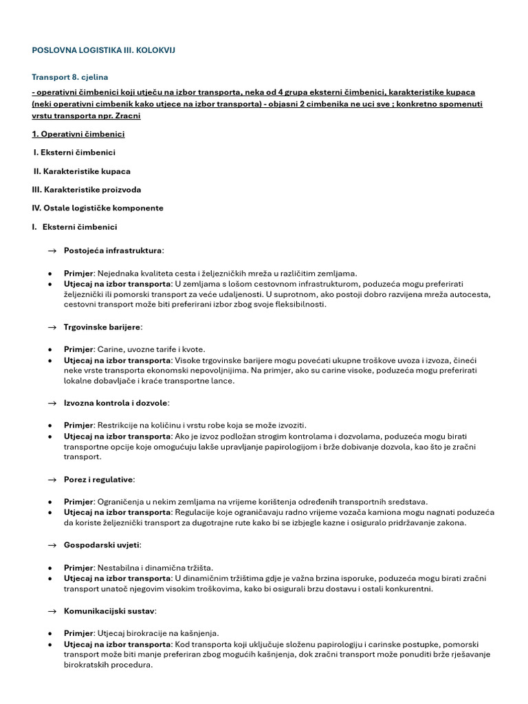Poslovna Logistika Iii | PDF