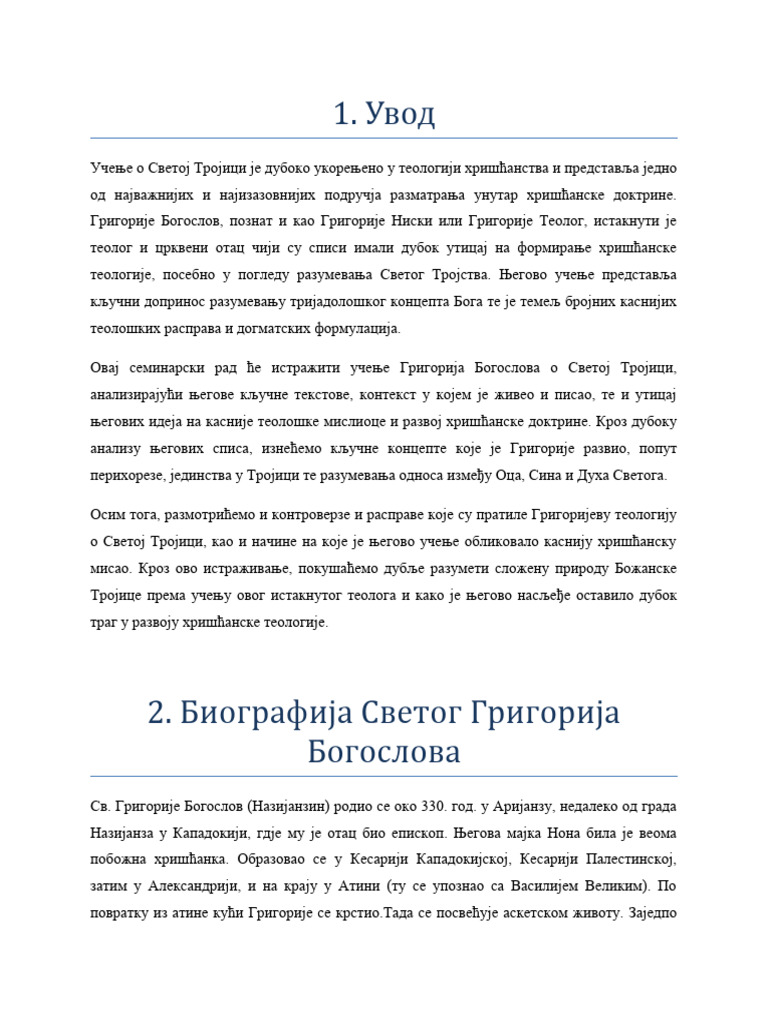 Bogoslov Trijadologija | PDF