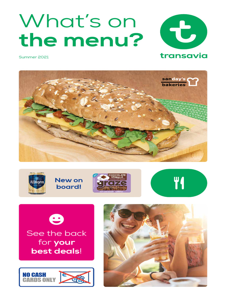 Transavia Menukaart Juni 2021 LR DEF | PDF | Drink | Alcoholic Beverages