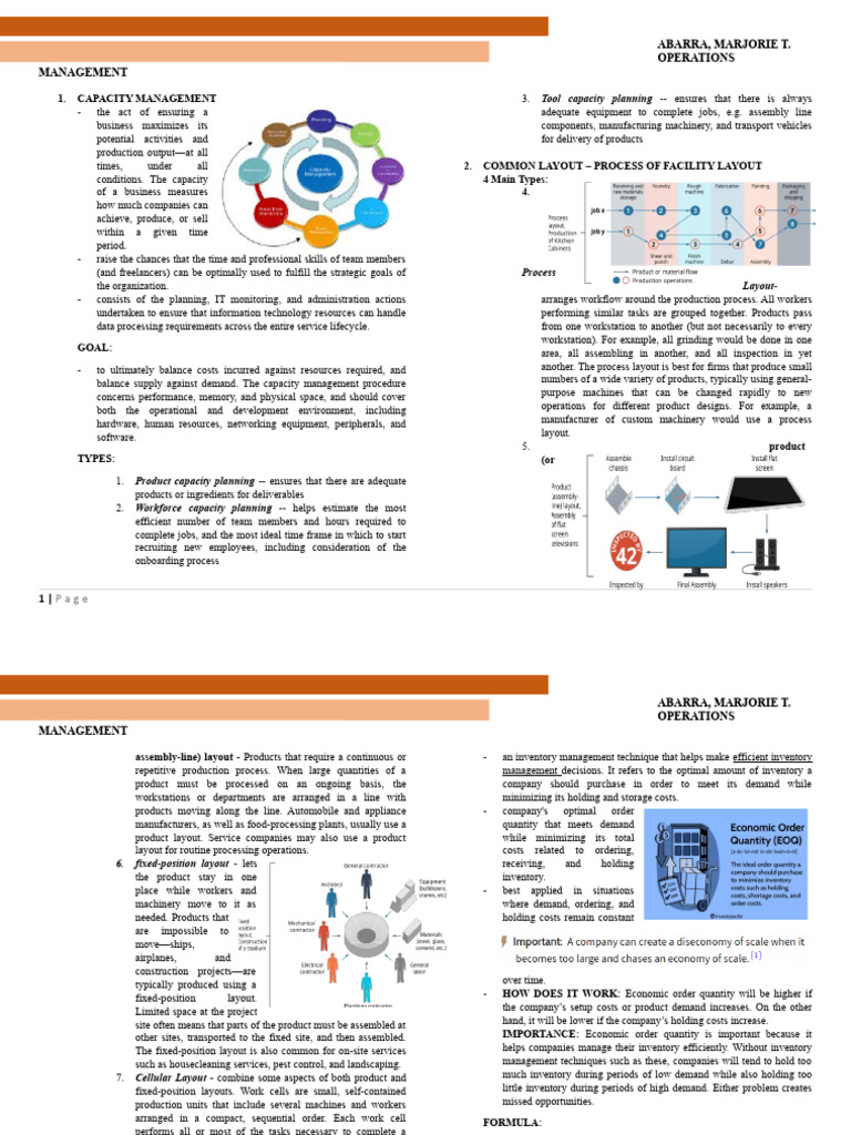 Operations Management | PDF | Economies Of Scale | Inventory