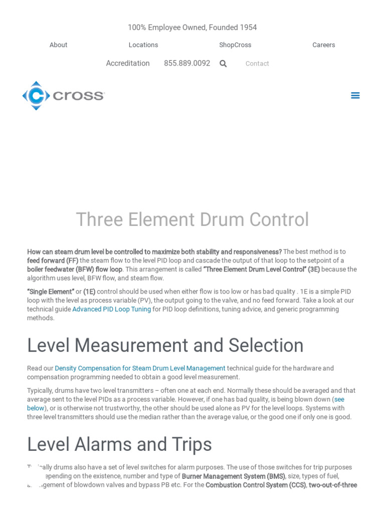 Three Element Drum Level Control - CrossCo | PDF | Pump | Mechanical ...