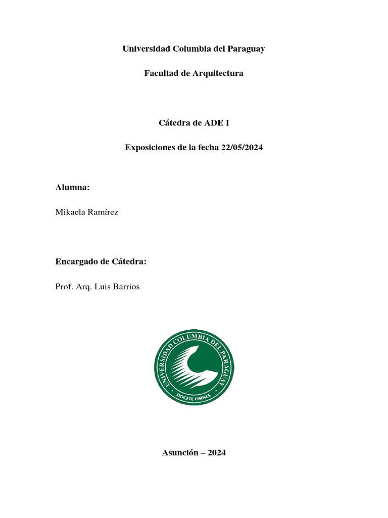 ADE1 Exposiciones 22-05-24 | PDF | Madera | Braguero