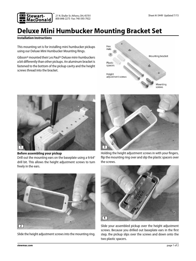Mini Hum Install | PDF | Screw | Irish Musical Instruments