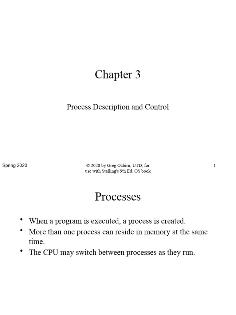 Chap 3 | PDF | Process (Computing) | Operating System