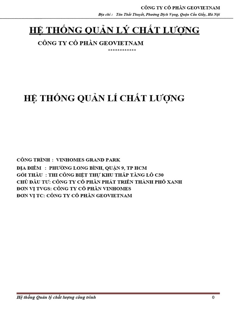 Hệ Thống Quản Lý Chất Lượng-xem | PDF