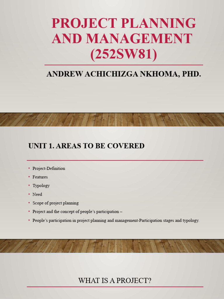 UNIT 1 PPM | PDF | Project Management | Business