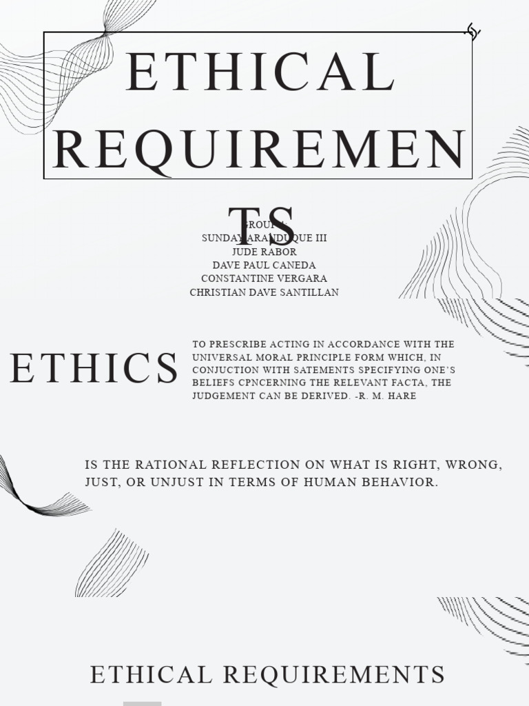 Ethical Requirements | PDF | Reason | Rationality