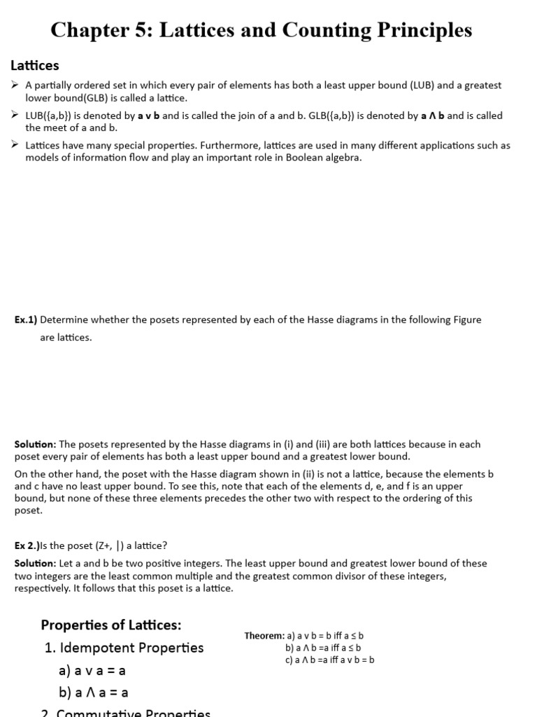 DMS CH5 Lattices Counting PPT Final | PDF | Computational Complexity Theory | Mathematics