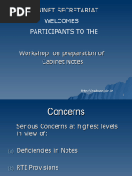 Guidelines for Drafting Cabinet Notes | PDF