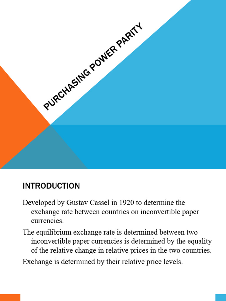 PuRCHASING POWER PARITY | PDF | Exchange Rate | Purchasing Power Parity