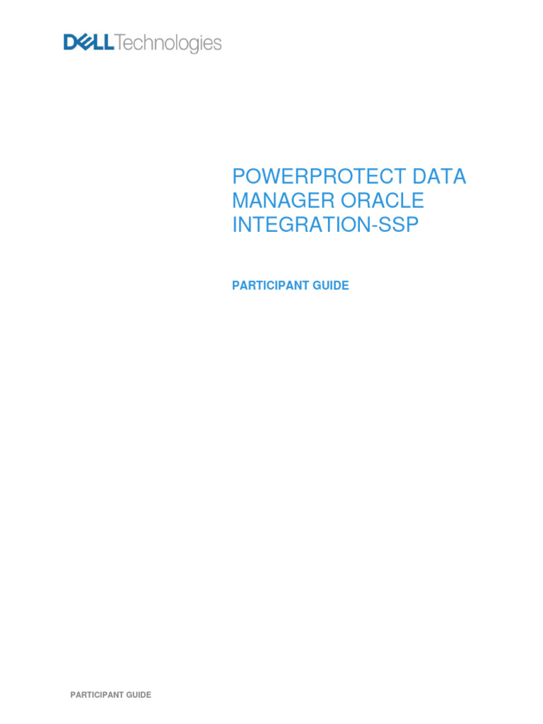Powerprotect Data Manager Oracle Integration Participant Guide Pdf Databases Backup