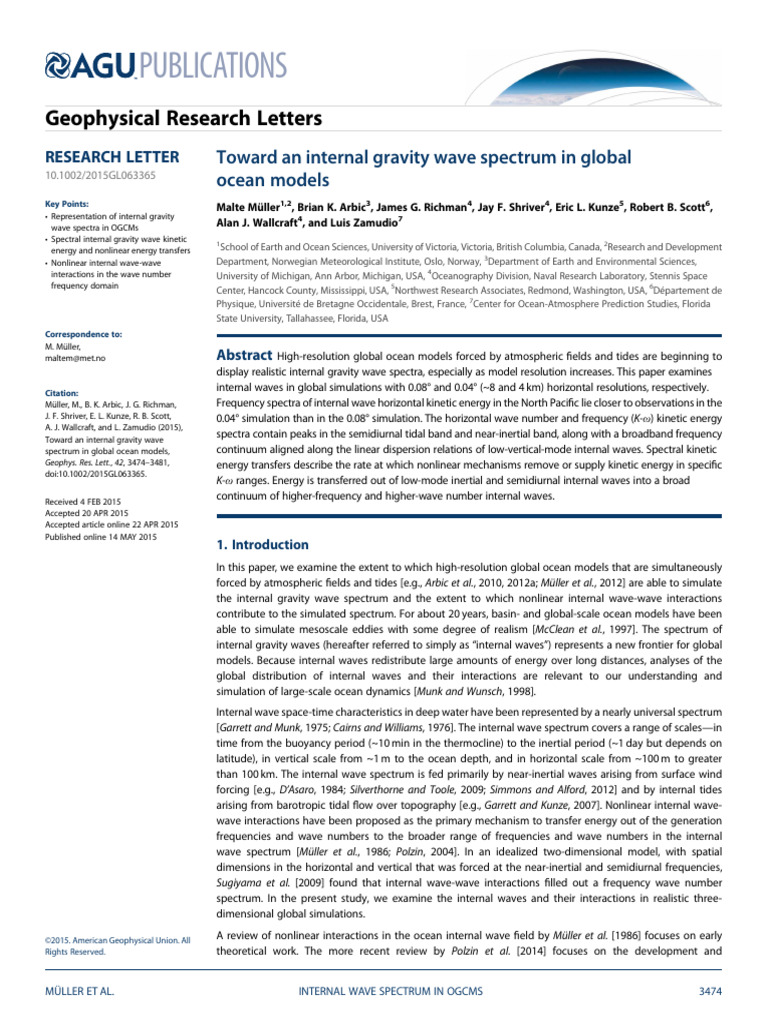 Geophysical Research Letters - 2015 - Müller - Toward An Internal ...