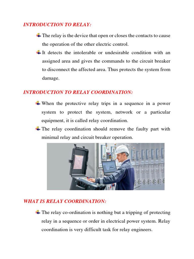 Importance of Relay Coordination Study | PDF