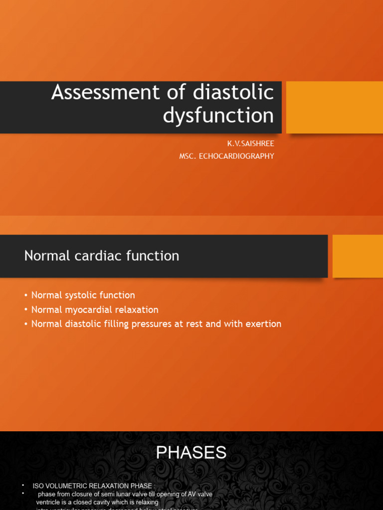 Assessment Of Dd2 Pdf Diastole Atrium Heart